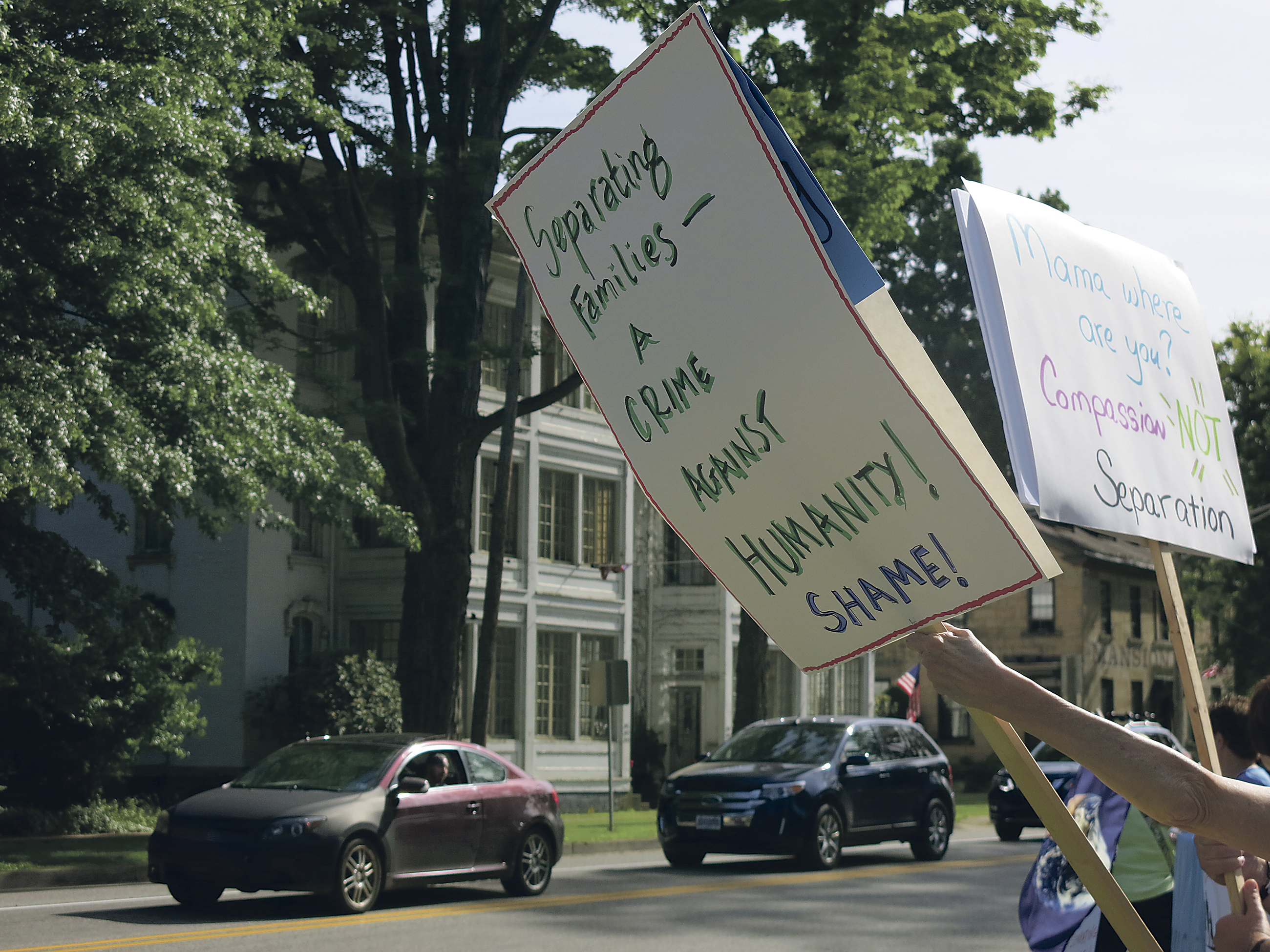 Protest held at Courthouse in opposition to Trump administration’s ...
